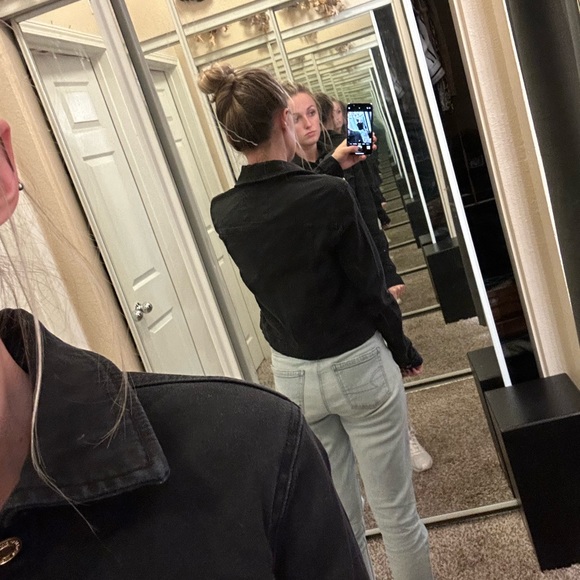 Michael Kors | Jackets & Coats | Michael Kors Black Demin Jacket With ...